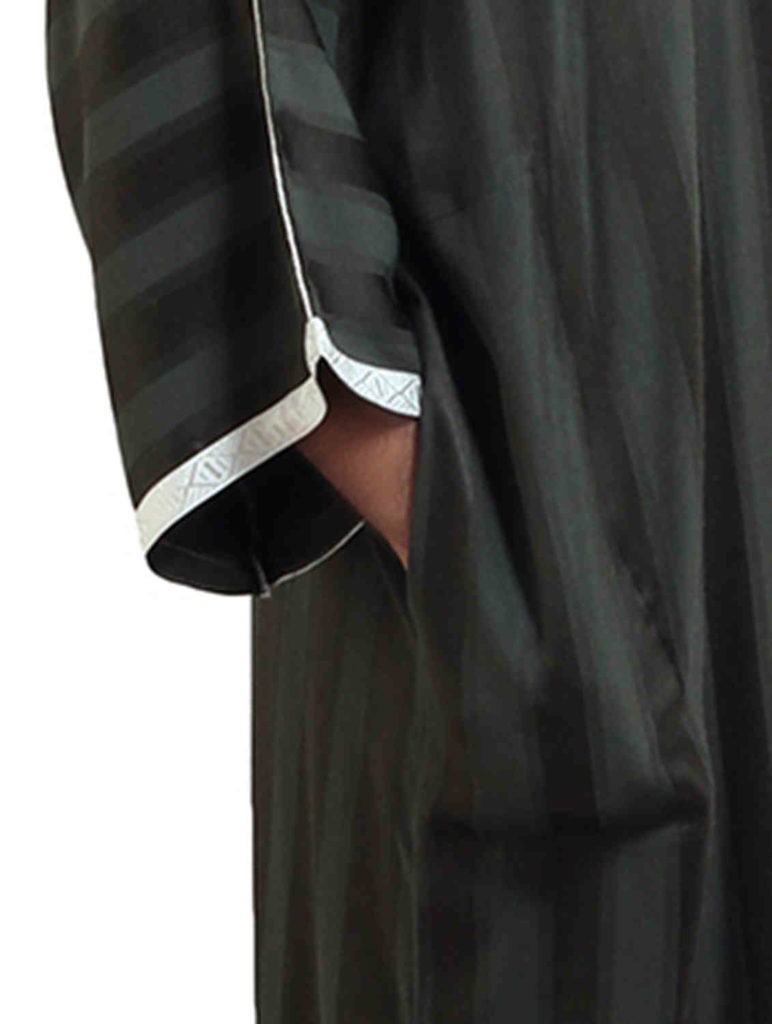 Jouhara Handmade Caftan Black - Treasure of Morocco