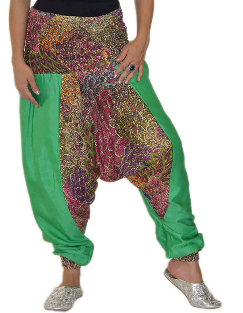 Green Moroccan Woman Harem Gypsy Pants - Treasure of Morocco