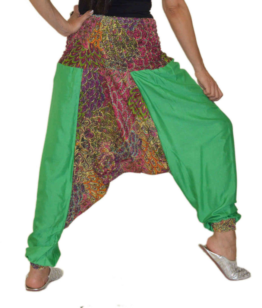 Green Moroccan Woman Harem Gypsy Pants - Treasure of Morocco