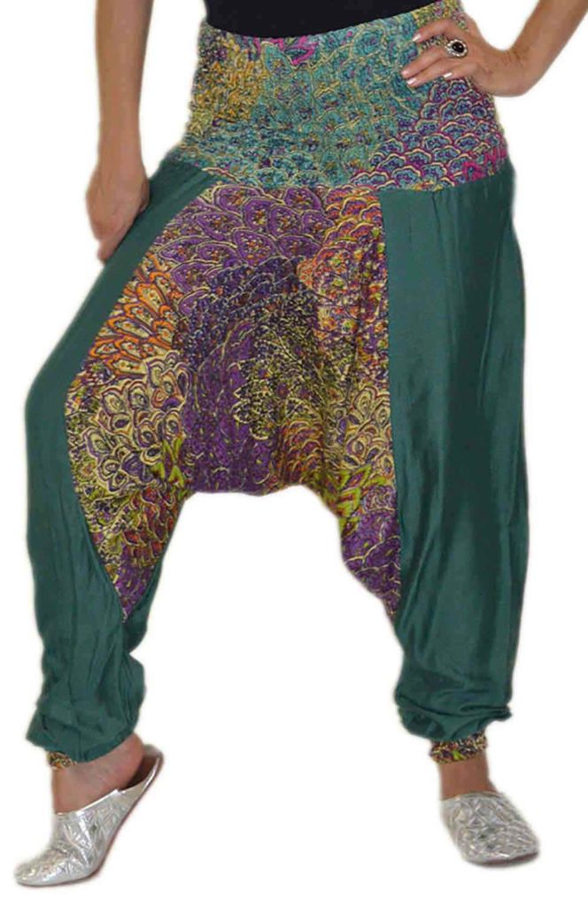 Teal Moroccan Woman Harem Gypsy Pants - Treasure of Morocco