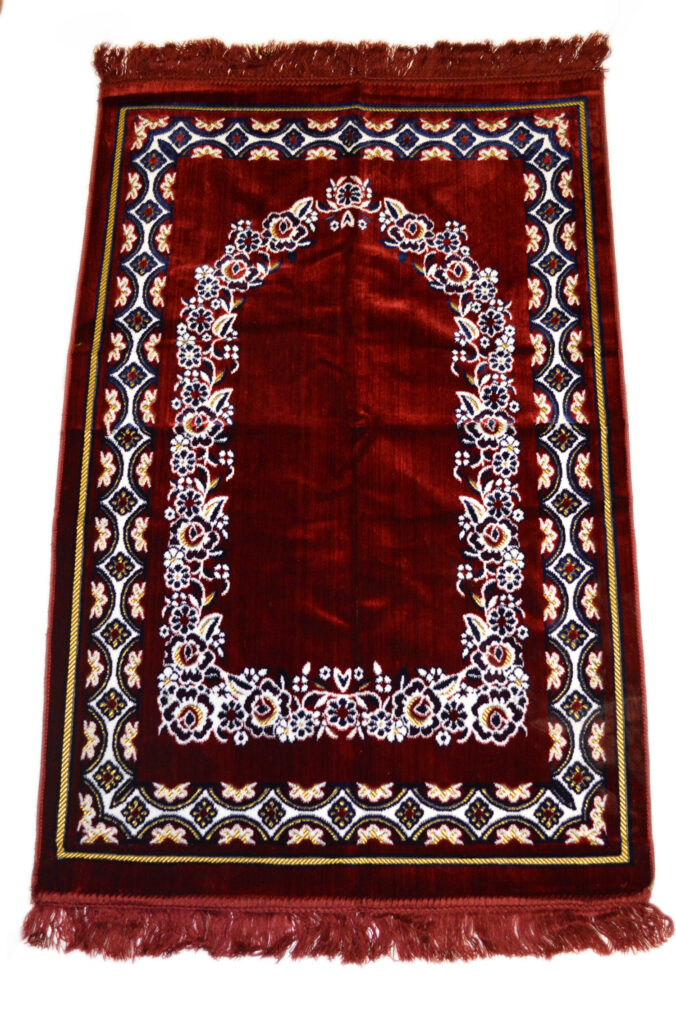 Sana Prayer Rug Burgundy - Treasure of Morocco