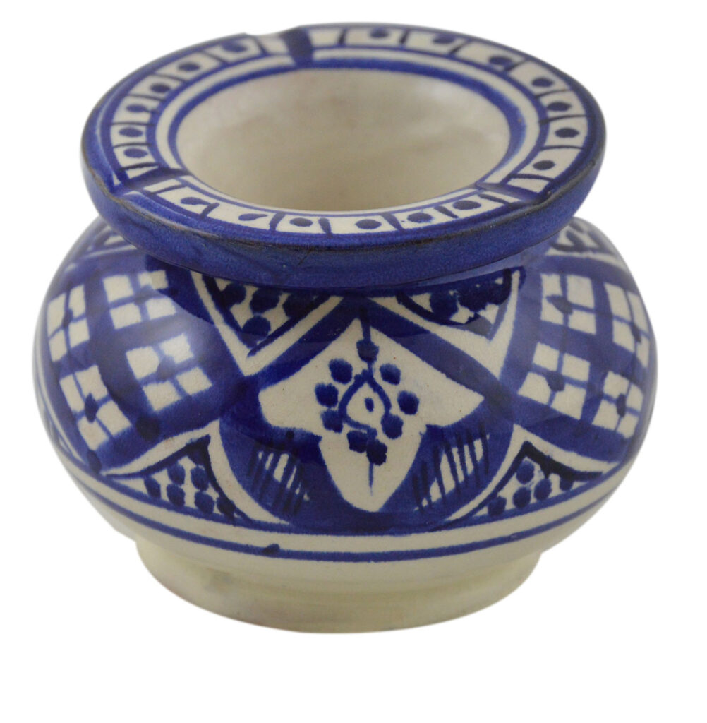 Smokeless Ashtray Medium Fes Blue - Treasure of Morocco